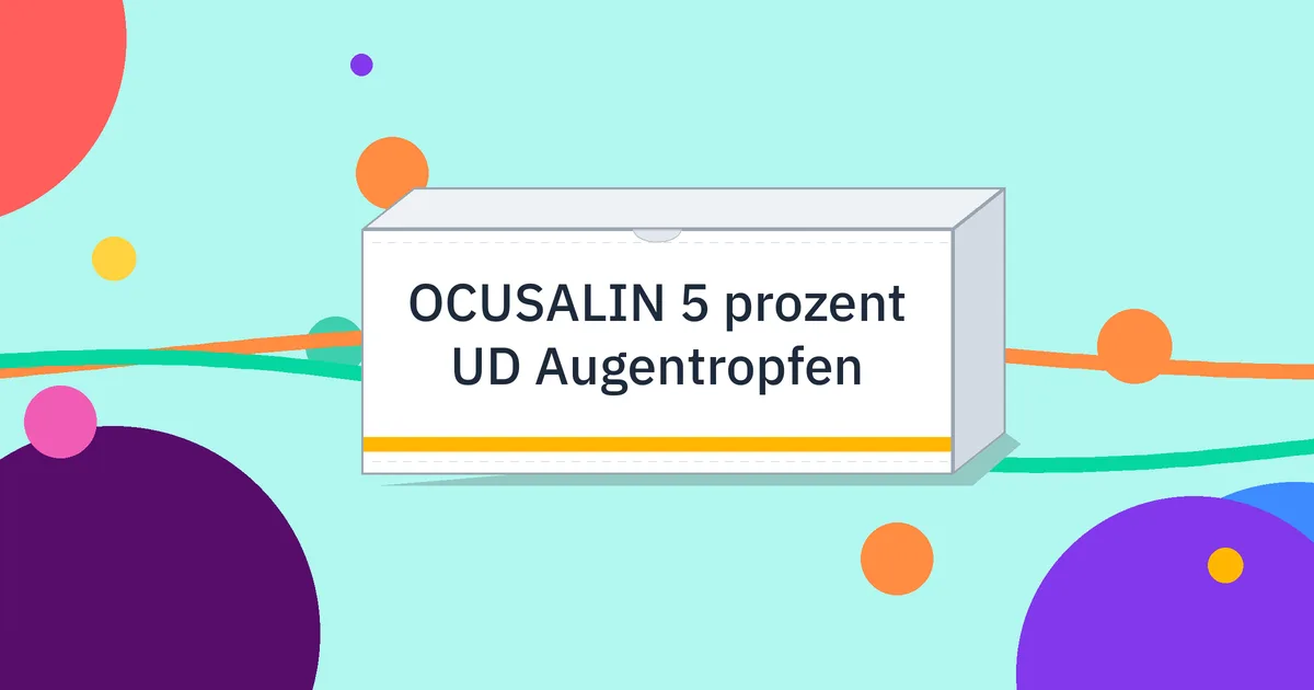 Symbolbild: Packung mit der Aufschrift OCUSALIN 5 prozent UD Augentropfen (PZN 09332399) – Verfügbarkeit und Bezug in Apotheken in Frankfurt am Main