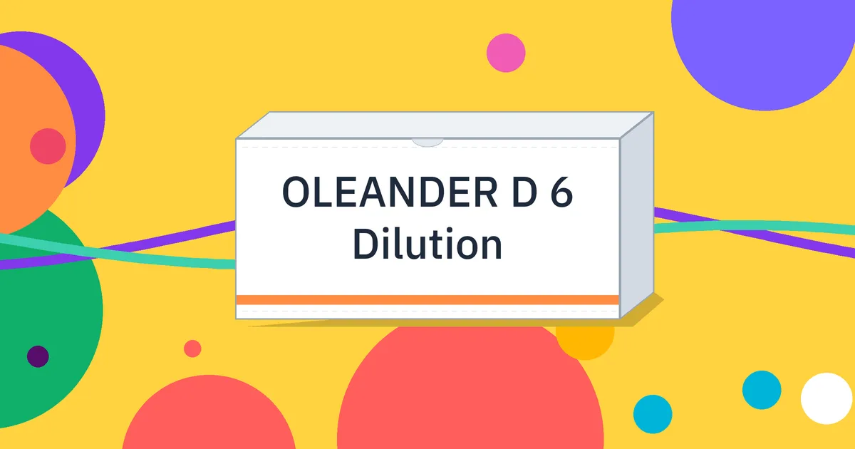 Symbolbild: Packung mit der Aufschrift OLEANDER D 6 Dilution (PZN 02803223) – Verfügbarkeit und Bezug in Apotheken in Frankfurt am Main