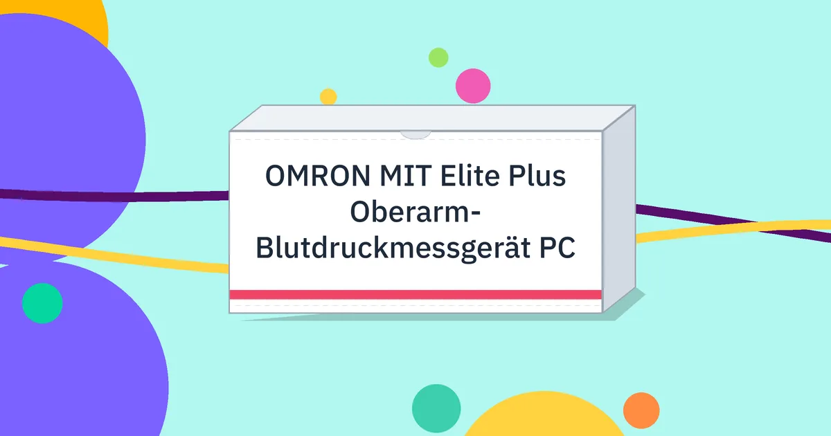 Symbolbild: Packung mit der Aufschrift OMRON MIT Elite Plus Oberarm-Blutdruckmessgerät PC (PZN 07291911) – Verfügbarkeit und Bezug in Apotheken in Frankfurt am Main
