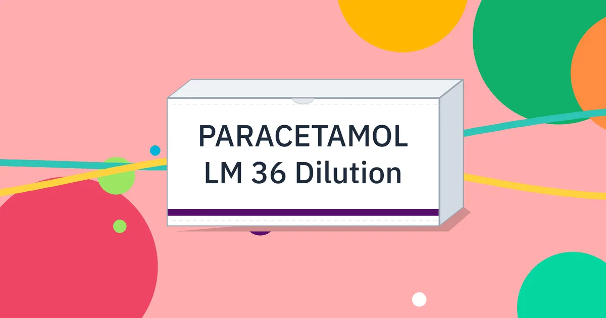 Symbolbild: Packung mit der Aufschrift PARACETAMOL LM 36 Dilution (PZN 12976568) – Verfügbarkeit und Bezug in Apotheken in Frankfurt am Main