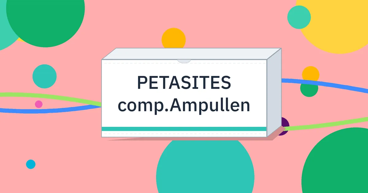 Symbolbild: Packung mit der Aufschrift PETASITES comp.Ampullen (PZN 01751895) – Verfügbarkeit und Bezug in Apotheken in Frankfurt am Main