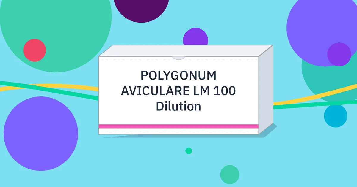 Symbolbild: Packung mit der Aufschrift POLYGONUM AVICULARE LM 100 Dilution (PZN 13662228) – Verfügbarkeit und Bezug in Apotheken in Frankfurt am Main