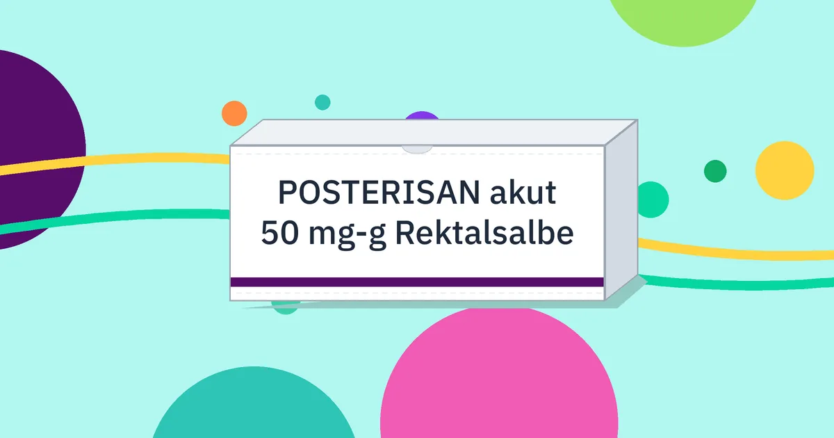 Symbolbild: Packung mit der Aufschrift POSTERISAN akut 50 mg-g Rektalsalbe (PZN 04957864) – Verfügbarkeit und Bezug in Apotheken in Frankfurt am Main