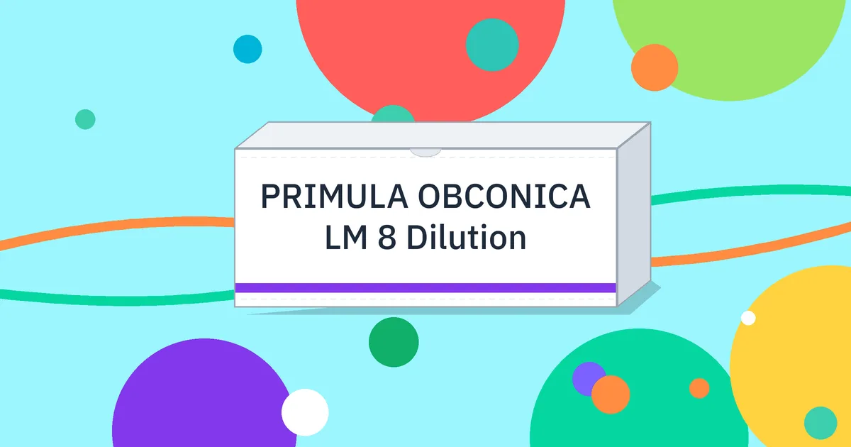 Symbolbild: Packung mit der Aufschrift PRIMULA OBCONICA LM 8 Dilution (PZN 13666982) – Verfügbarkeit und Bezug in Apotheken in Frankfurt am Main