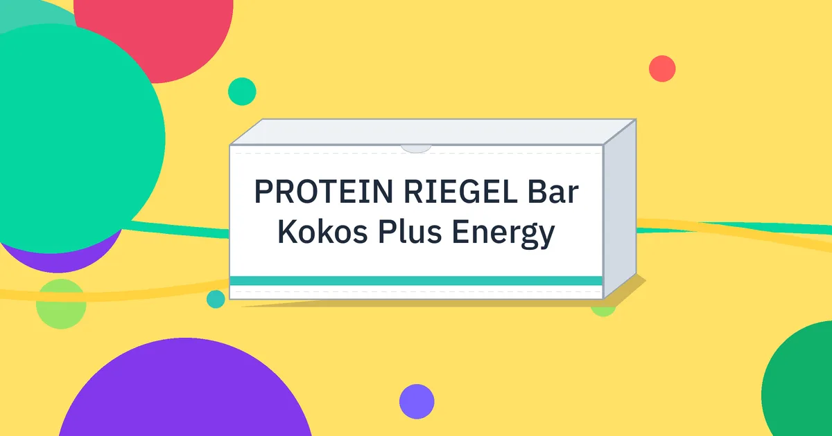 Symbolbild: Packung mit der Aufschrift PROTEIN RIEGEL Bar Kokos Plus Energy (PZN 02225996) – Verfügbarkeit und Bezug in Apotheken in Frankfurt am Main