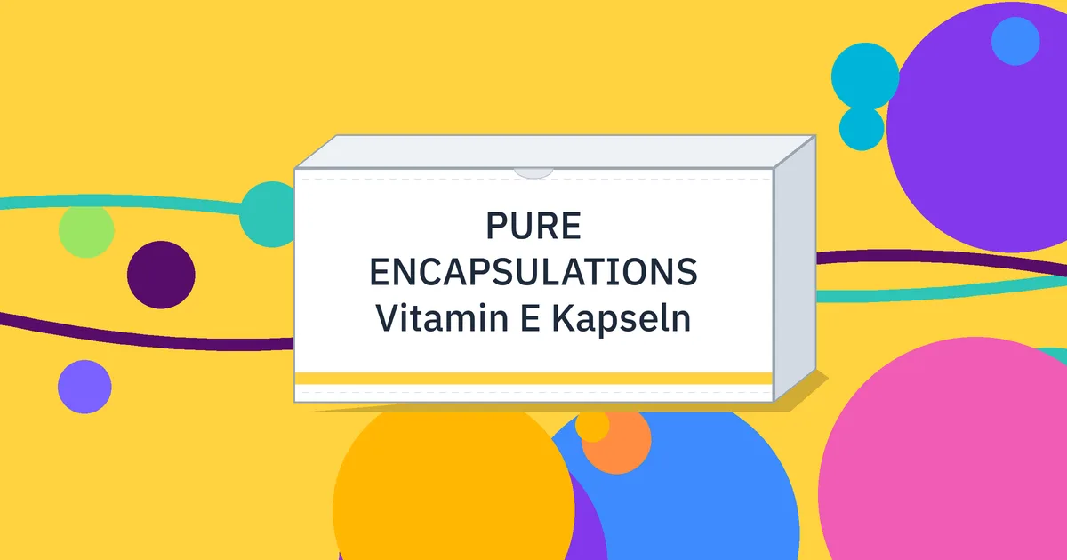 Symbolbild: Packung mit der Aufschrift PURE ENCAPSULATIONS Vitamin E Kapseln (PZN 06552479) – Verfügbarkeit und Bezug in Apotheken in Frankfurt am Main