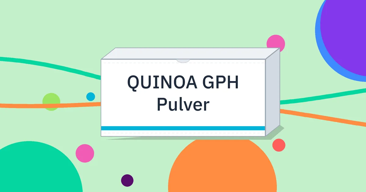 Symbolbild: Packung mit der Aufschrift QUINOA GPH Pulver (PZN 04595964) – Verfügbarkeit und Bezug in Apotheken in Frankfurt am Main