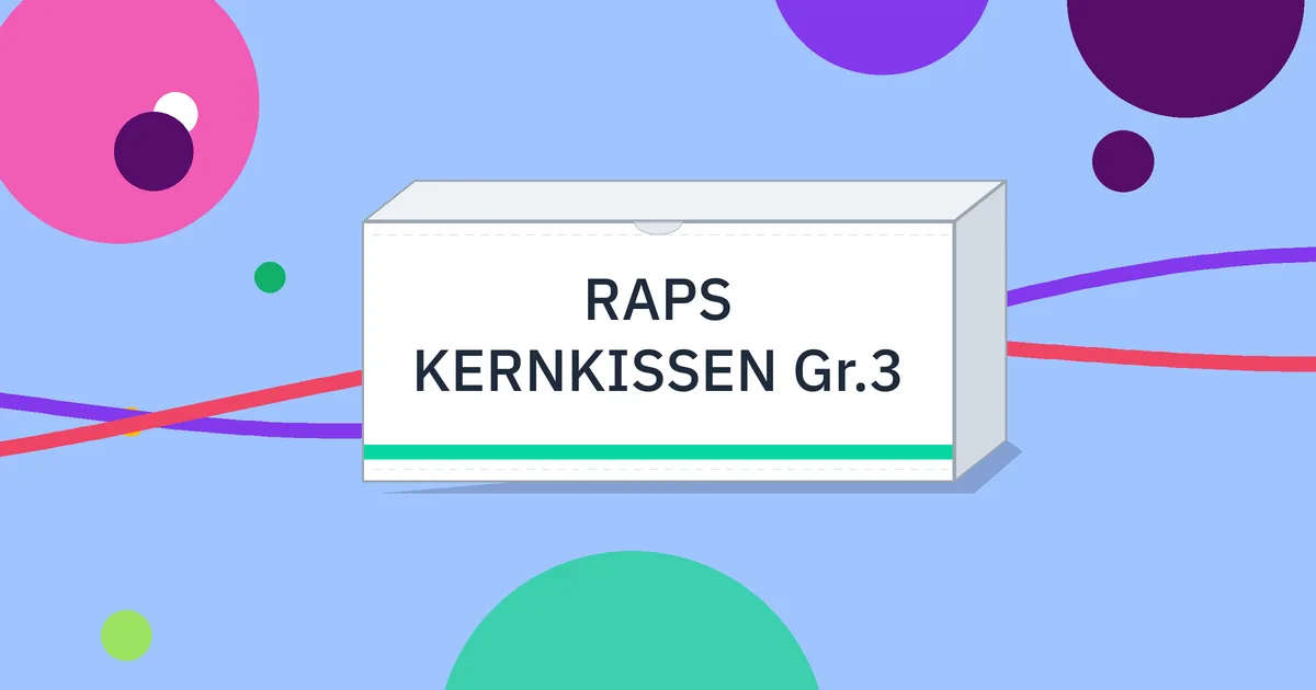 Symbolbild: Packung mit der Aufschrift RAPS KERNKISSEN Gr.3 (PZN 19134588) – Verfügbarkeit und Bezug in Apotheken in Frankfurt am Main