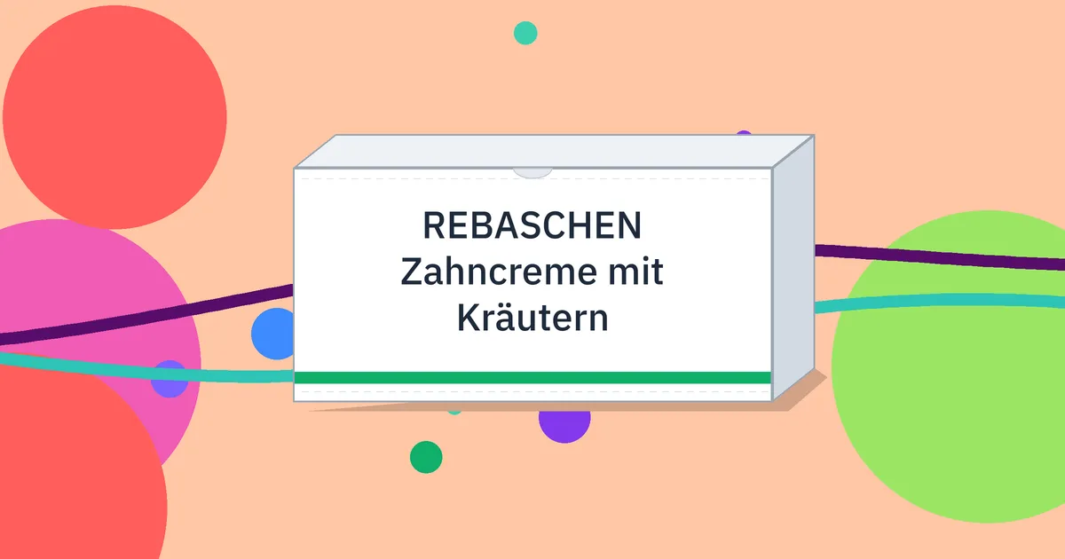 Symbolbild: Packung mit der Aufschrift REBASCHEN Zahncreme mit Kräutern (PZN 09001716) – Verfügbarkeit und Bezug in Apotheken in Frankfurt am Main