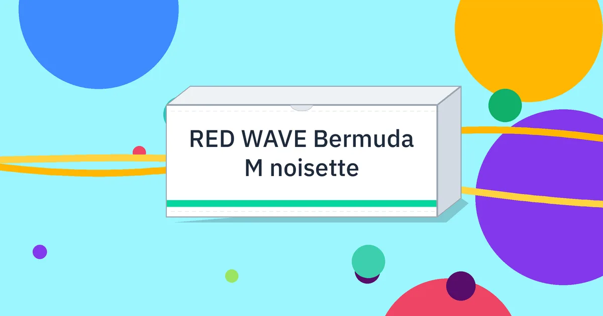 Symbolbild: Packung mit der Aufschrift RED WAVE Bermuda M noisette (PZN 16192757) – Verfügbarkeit und Bezug in Apotheken in Frankfurt am Main