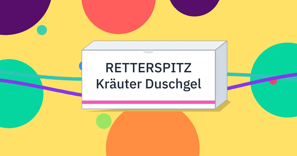 Symbolbild: Packung mit der Aufschrift RETTERSPITZ Kräuter Duschgel (PZN 18655635) – Verfügbarkeit und Bezug in Apotheken in Frankfurt am Main