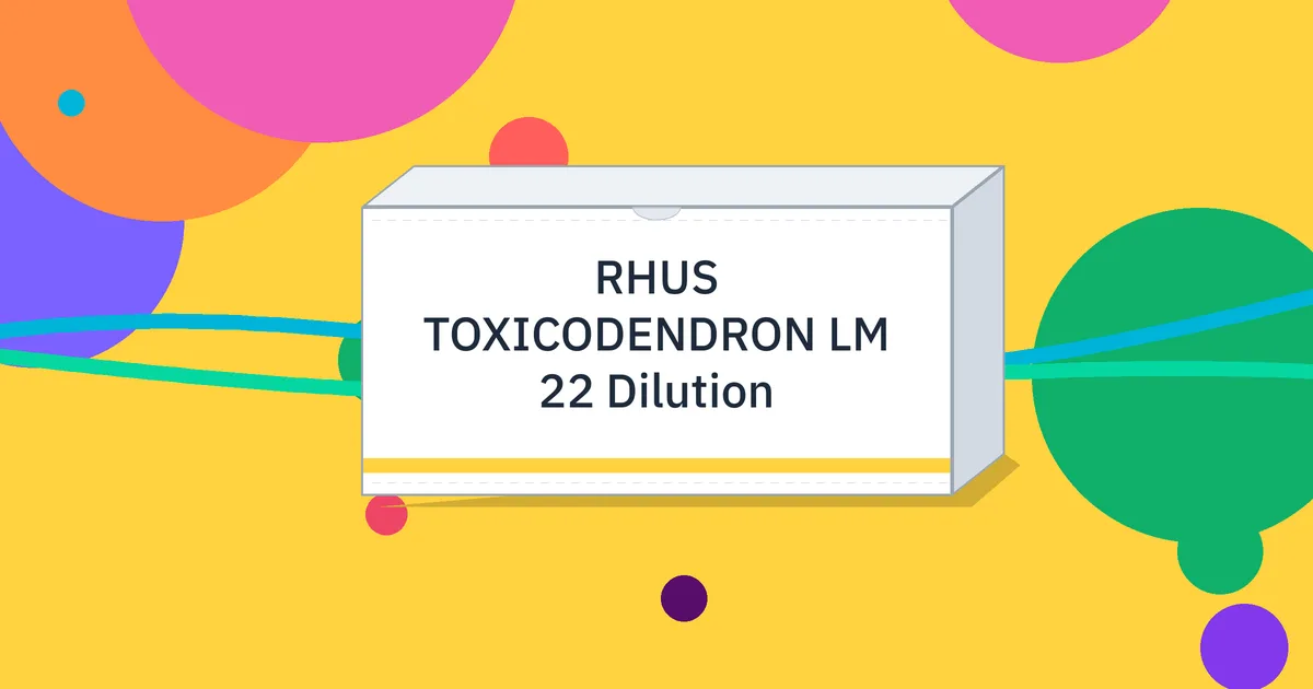 Symbolbild: Packung mit der Aufschrift RHUS TOXICODENDRON LM 22 Dilution (PZN 13053713) – Verfügbarkeit und Bezug in Apotheken in Frankfurt am Main
