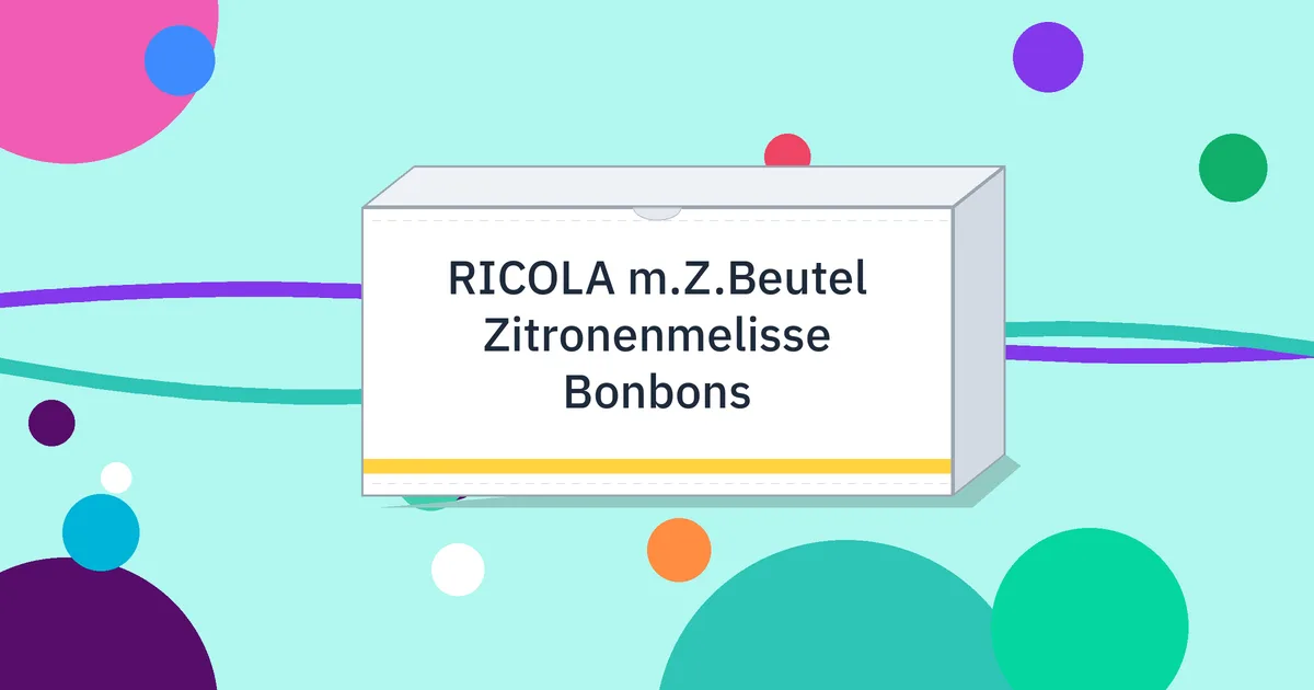 Symbolbild: Packung mit der Aufschrift RICOLA m.Z.Beutel Zitronenmelisse Bonbons (PZN 03157989) – Verfügbarkeit und Bezug in Apotheken in Frankfurt am Main