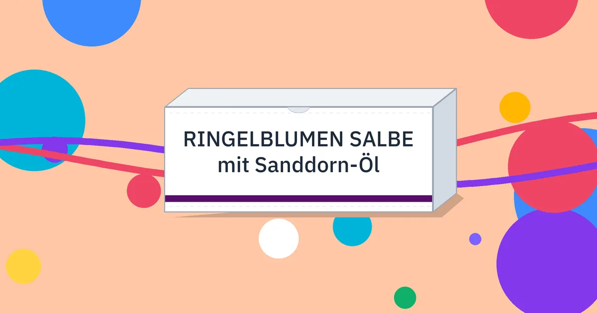 Symbolbild: Packung mit der Aufschrift RINGELBLUMEN SALBE mit Sanddorn-Öl (PZN 16335122) – Verfügbarkeit und Bezug in Apotheken in Frankfurt am Main