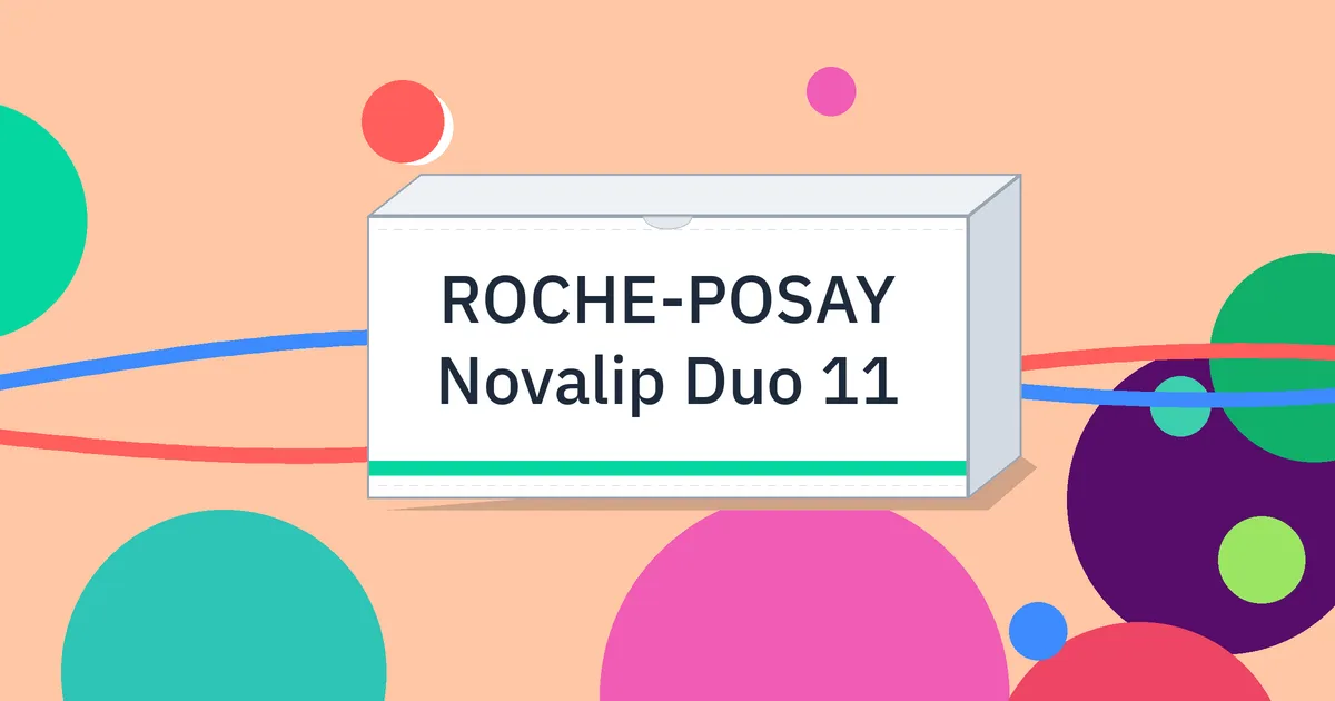 Symbolbild: Packung mit der Aufschrift ROCHE-POSAY Novalip Duo 11 (PZN 09393975) – Verfügbarkeit und Bezug in Apotheken in Frankfurt am Main