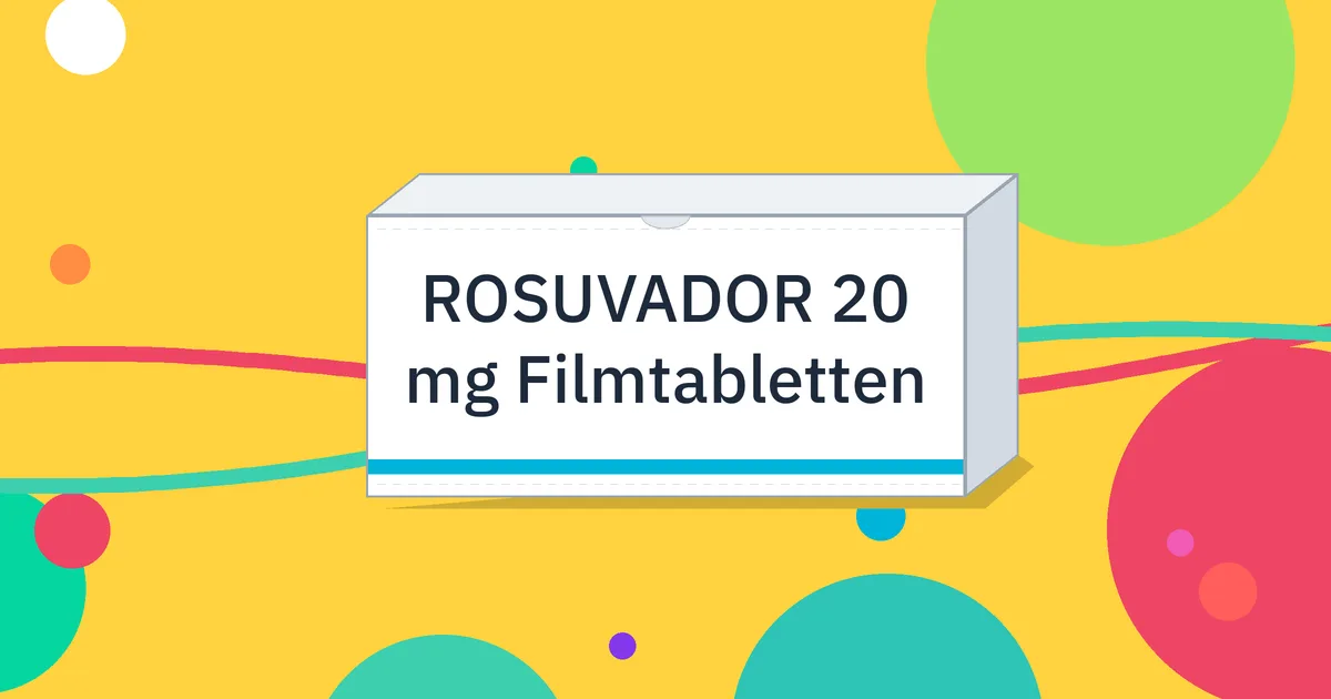 Symbolbild: Packung mit der Aufschrift ROSUVADOR 20 mg Filmtabletten (PZN 13864245) – Verfügbarkeit und Bezug in Apotheken in Frankfurt am Main