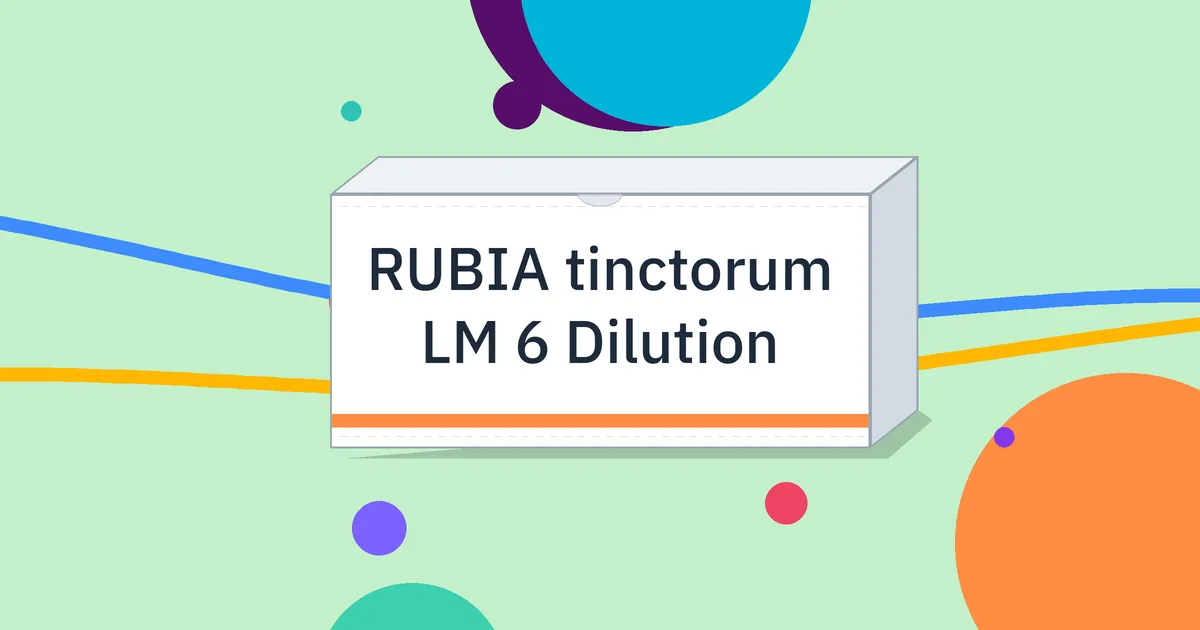 Symbolbild: Packung mit der Aufschrift RUBIA tinctorum LM 6 Dilution (PZN 13056686) – Verfügbarkeit und Bezug in Apotheken in Frankfurt am Main
