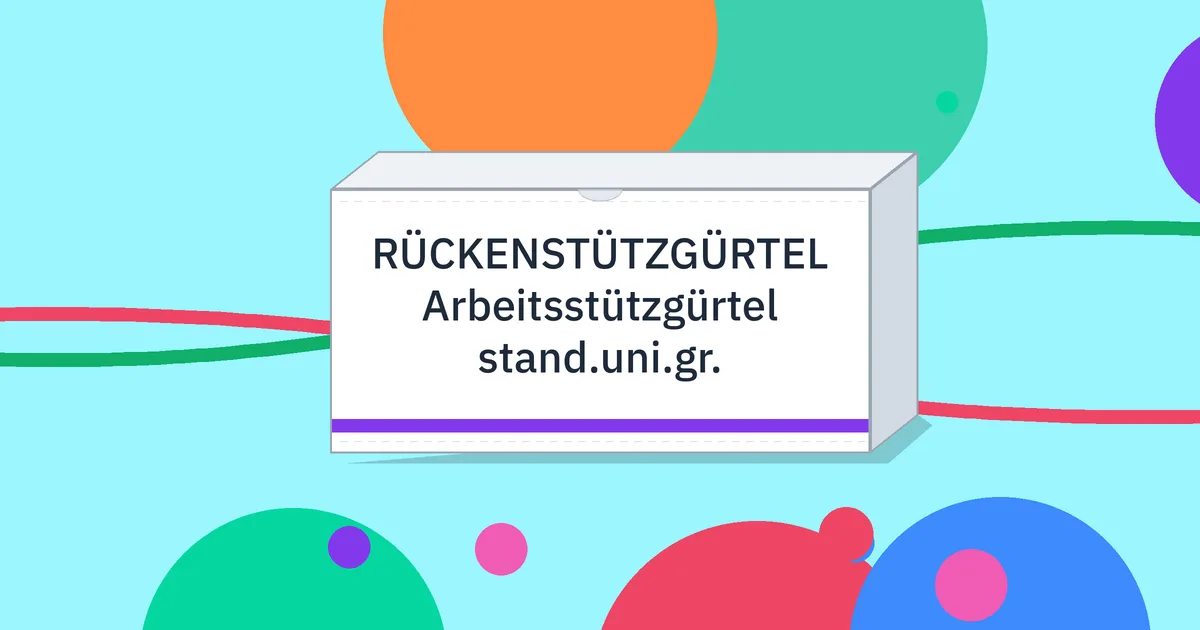 Symbolbild: Packung mit der Aufschrift RÜCKENSTÜTZGÜRTEL Arbeitsstützgürtel stand.uni.gr. (PZN 11238727) – Verfügbarkeit und Bezug in Apotheken in Frankfurt am Main