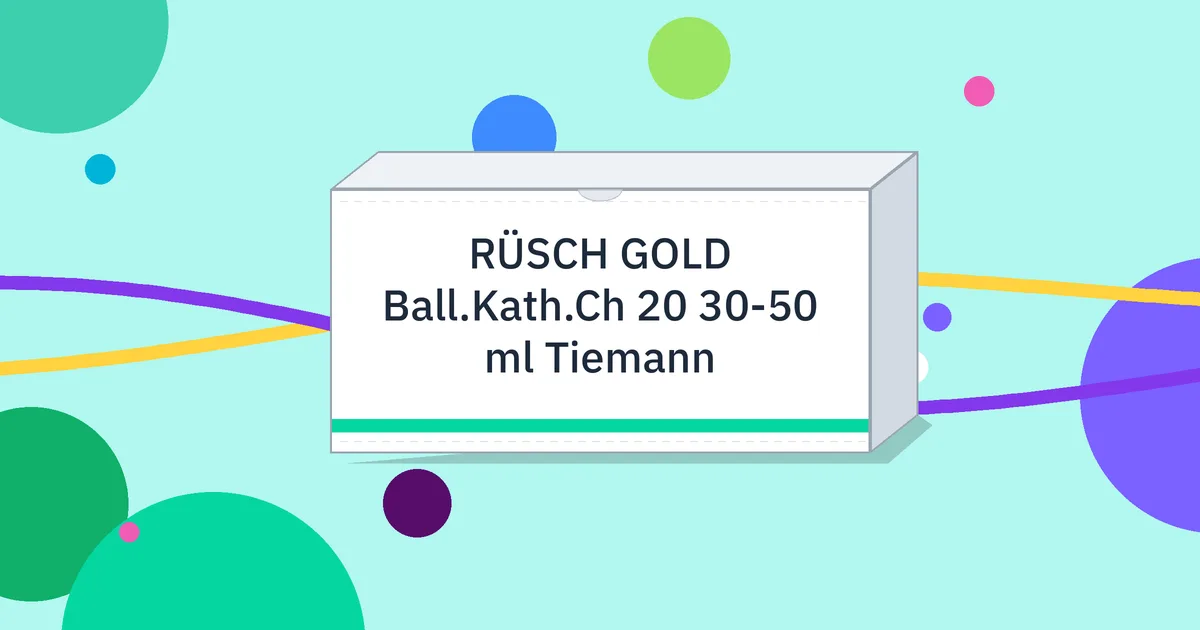 Symbolbild: Packung mit der Aufschrift RÜSCH GOLD Ball.Kath.Ch 20 30-50 ml Tiemann (PZN 03091635) – Verfügbarkeit und Bezug in Apotheken in Frankfurt am Main