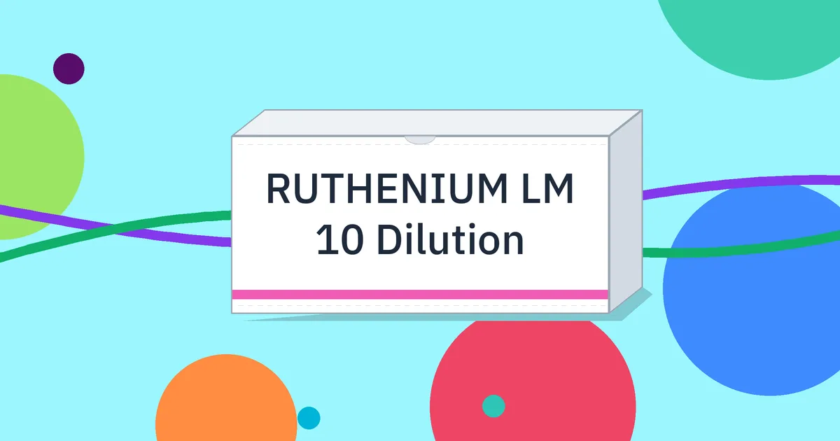 Symbolbild: Packung mit der Aufschrift RUTHENIUM LM 10 Dilution (PZN 13174115) – Verfügbarkeit und Bezug in Apotheken in Frankfurt am Main