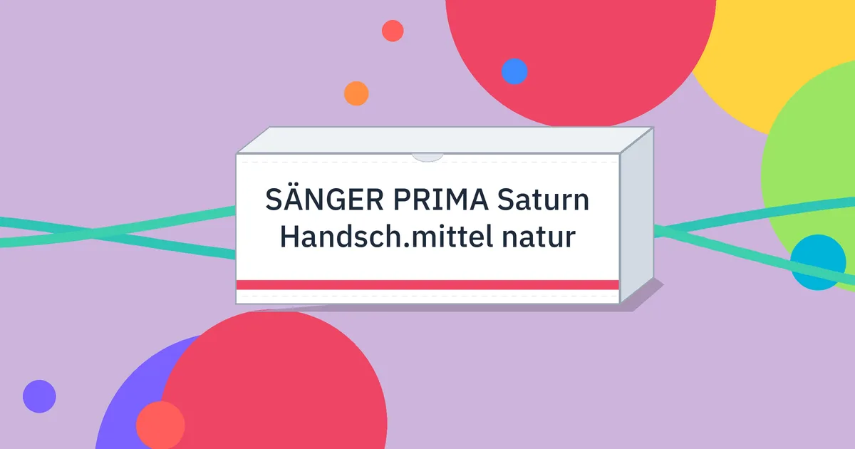 Symbolbild: Packung mit der Aufschrift SÄNGER PRIMA Saturn Handsch.mittel natur (PZN 01071143) – Verfügbarkeit und Bezug in Apotheken in Frankfurt am Main
