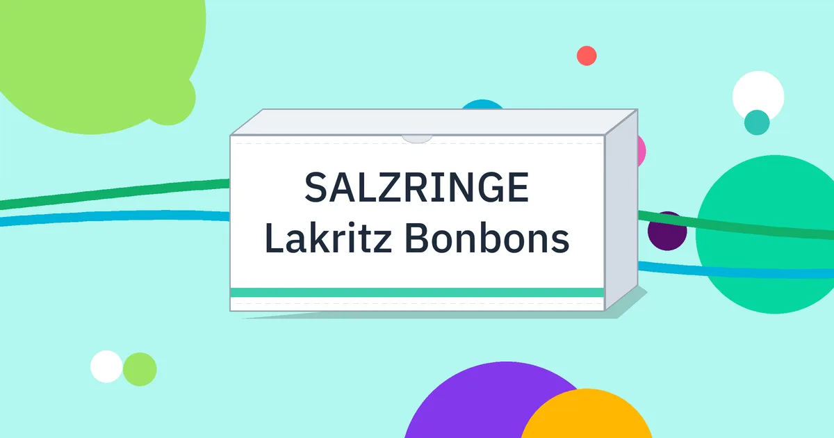 Symbolbild: Packung mit der Aufschrift SALZRINGE Lakritz Bonbons (PZN 20029224) – Verfügbarkeit und Bezug in Apotheken in Frankfurt am Main