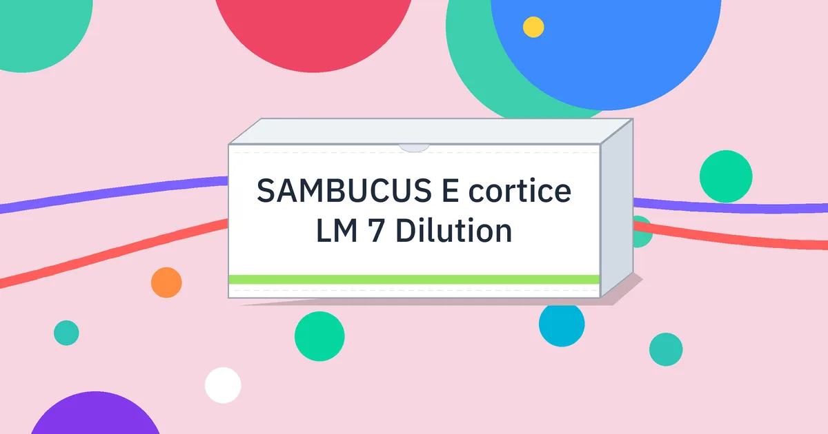 Symbolbild: Packung mit der Aufschrift SAMBUCUS E cortice LM 7 Dilution (PZN 13179911) – Verfügbarkeit und Bezug in Apotheken in Frankfurt am Main