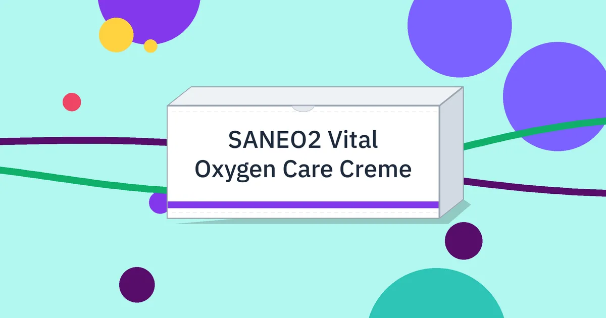 Symbolbild: Packung mit der Aufschrift SANEO2 Vital Oxygen Care Creme (PZN 10826770) – Verfügbarkeit und Bezug in Apotheken in Frankfurt am Main