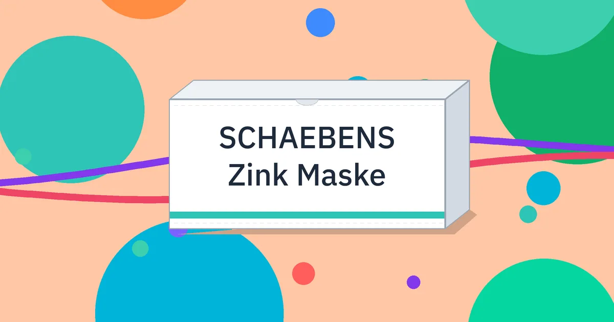 Symbolbild: Packung mit der Aufschrift SCHAEBENS Zink Maske (PZN 19804907) – Verfügbarkeit und Bezug in Apotheken in Frankfurt am Main