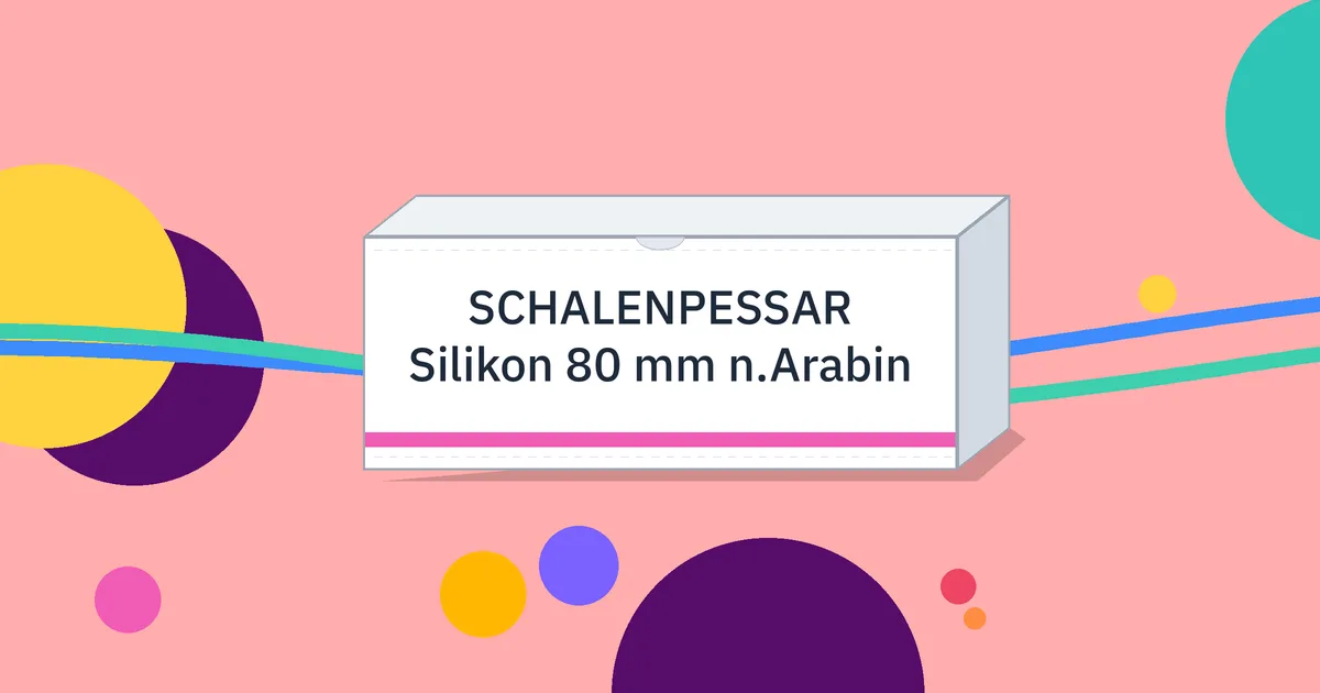 Symbolbild: Packung mit der Aufschrift SCHALENPESSAR Silikon 80 mm n.Arabin (PZN 00241695) – Verfügbarkeit und Bezug in Apotheken in Frankfurt am Main