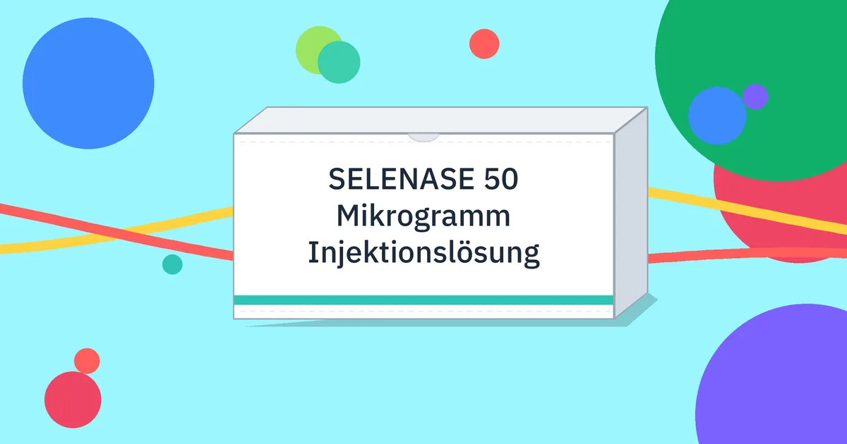 Symbolbild: Packung mit der Aufschrift SELENASE 50 Mikrogramm Injektionslösung (PZN 13865799) – Verfügbarkeit und Bezug in Apotheken in Frankfurt am Main