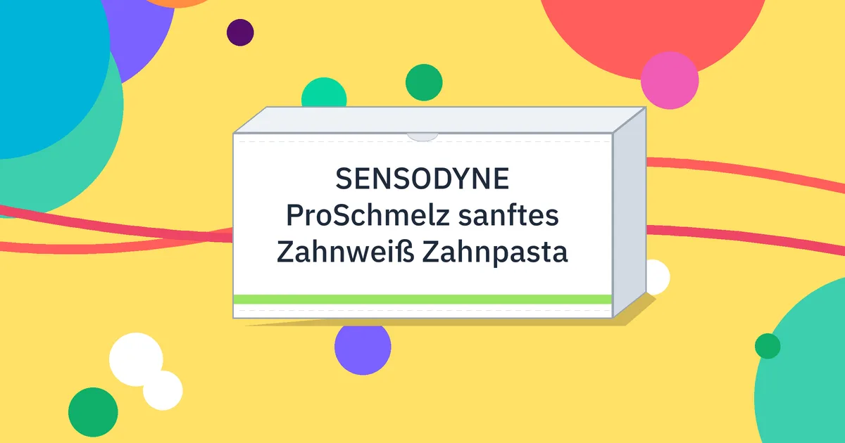 Symbolbild: Packung mit der Aufschrift SENSODYNE ProSchmelz sanftes Zahnweiß Zahnpasta (PZN 13781559) – Verfügbarkeit und Bezug in Apotheken in Frankfurt am Main