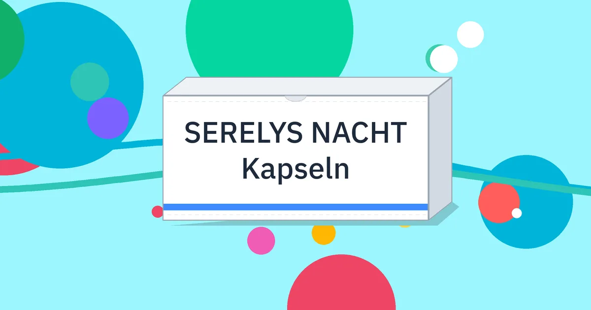 Symbolbild: Packung mit der Aufschrift SERELYS NACHT Kapseln (PZN 19439371) – Verfügbarkeit und Bezug in Apotheken in Frankfurt am Main