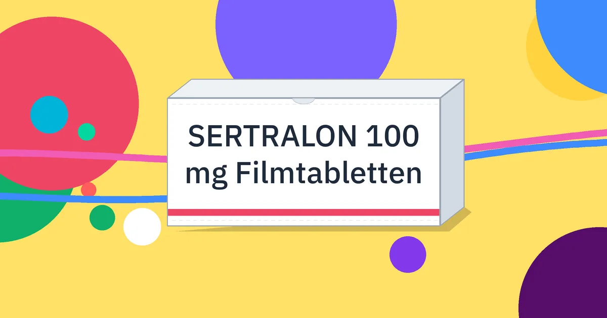 Symbolbild: Packung mit der Aufschrift SERTRALON 100 mg Filmtabletten (PZN 12901211) – Verfügbarkeit und Bezug in Apotheken in Frankfurt am Main