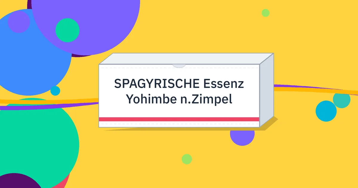 Symbolbild: Packung mit der Aufschrift SPAGYRISCHE Essenz Yohimbe n.Zimpel (PZN 00918235) – Verfügbarkeit und Bezug in Apotheken in Frankfurt am Main