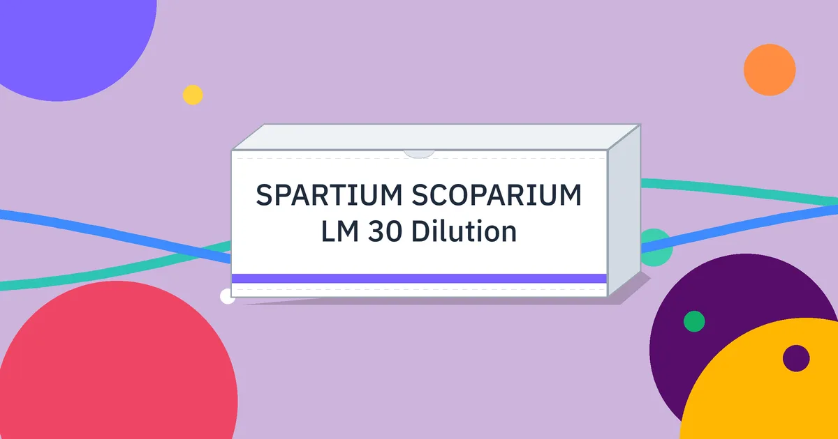 Symbolbild: Packung mit der Aufschrift SPARTIUM SCOPARIUM LM 30 Dilution (PZN 13194945) – Verfügbarkeit und Bezug in Apotheken in Frankfurt am Main