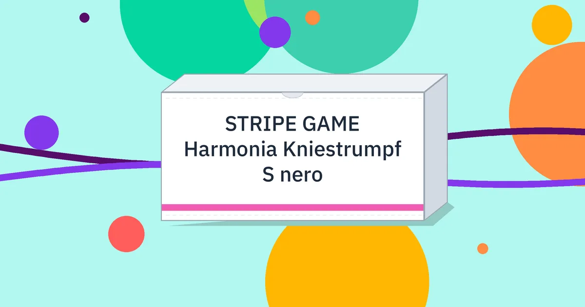 Symbolbild: Packung mit der Aufschrift STRIPE GAME Harmonia Kniestrumpf S nero (PZN 20719880) – Verfügbarkeit und Bezug in Apotheken in Frankfurt am Main