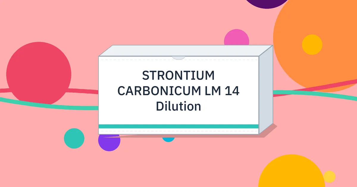 Symbolbild: Packung mit der Aufschrift STRONTIUM CARBONICUM LM 14 Dilution (PZN 13203130) – Verfügbarkeit und Bezug in Apotheken in Frankfurt am Main
