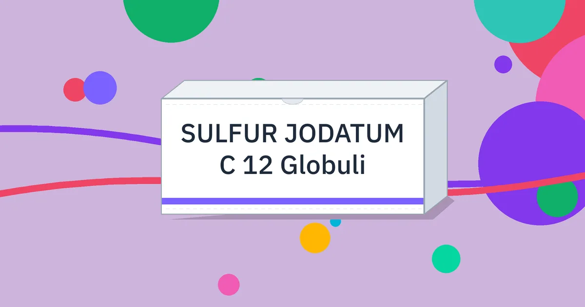 Symbolbild: Packung mit der Aufschrift SULFUR JODATUM C 12 Globuli (PZN 16696647) – Verfügbarkeit und Bezug in Apotheken in Frankfurt am Main