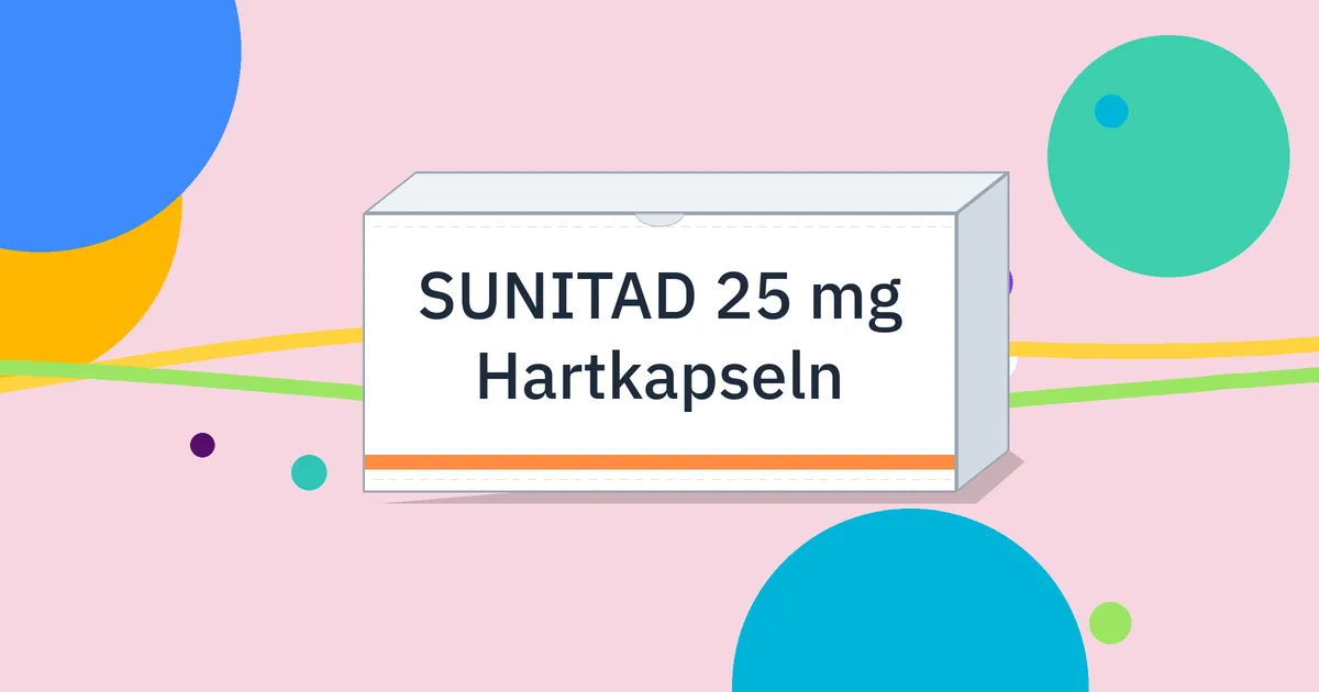 Symbolbild: Packung mit der Aufschrift SUNITAD 25 mg Hartkapseln (PZN 17605316) – Verfügbarkeit und Bezug in Apotheken in Frankfurt am Main