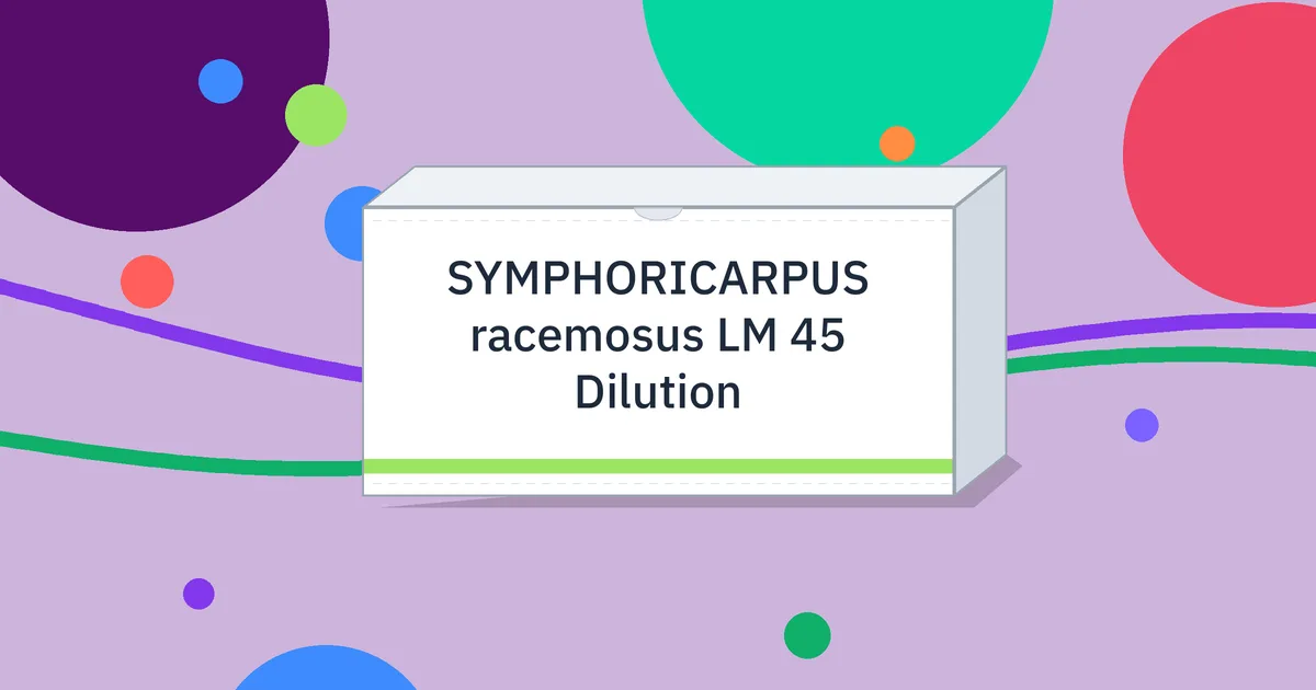 Symbolbild: Packung mit der Aufschrift SYMPHORICARPUS racemosus LM 45 Dilution (PZN 13211508) – Verfügbarkeit und Bezug in Apotheken in Frankfurt am Main