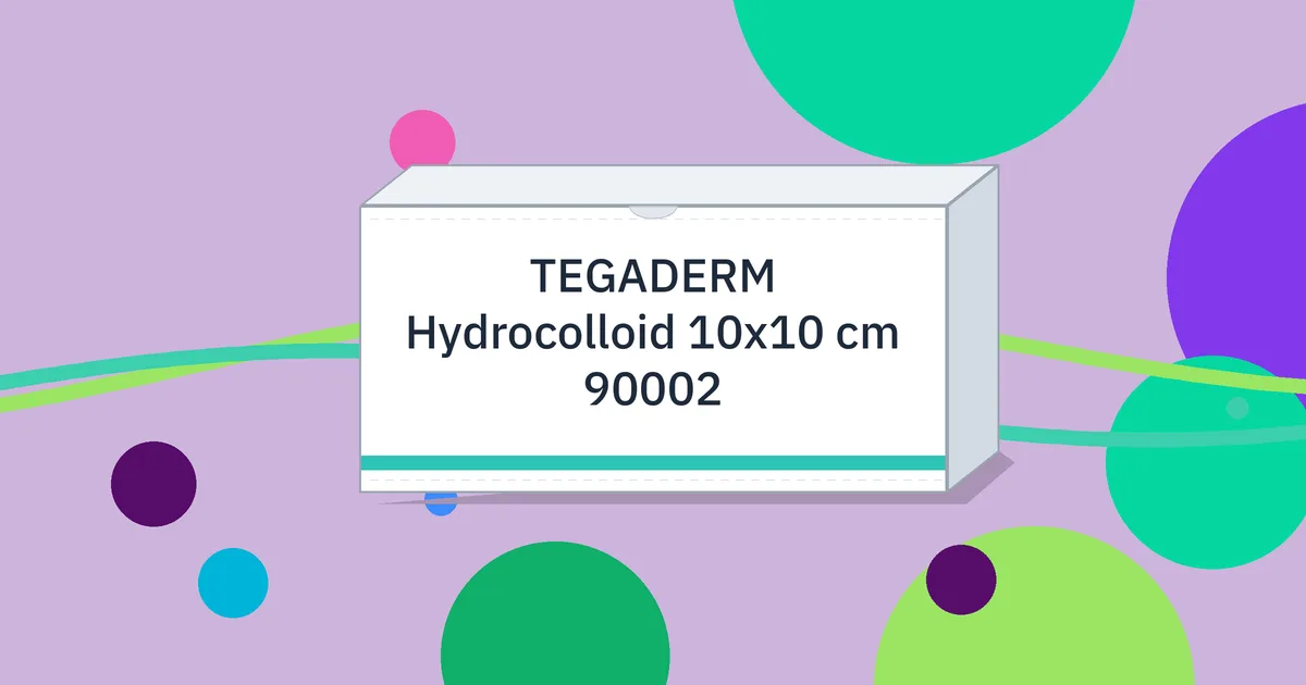 Symbolbild: Packung mit der Aufschrift TEGADERM Hydrocolloid 10x10 cm 90002 (PZN 05398906) – Verfügbarkeit und Bezug in Apotheken in Frankfurt am Main