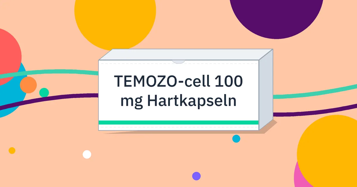 Symbolbild: Packung mit der Aufschrift TEMOZO-cell 100 mg Hartkapseln (PZN 18131323) – Verfügbarkeit und Bezug in Apotheken in Frankfurt am Main