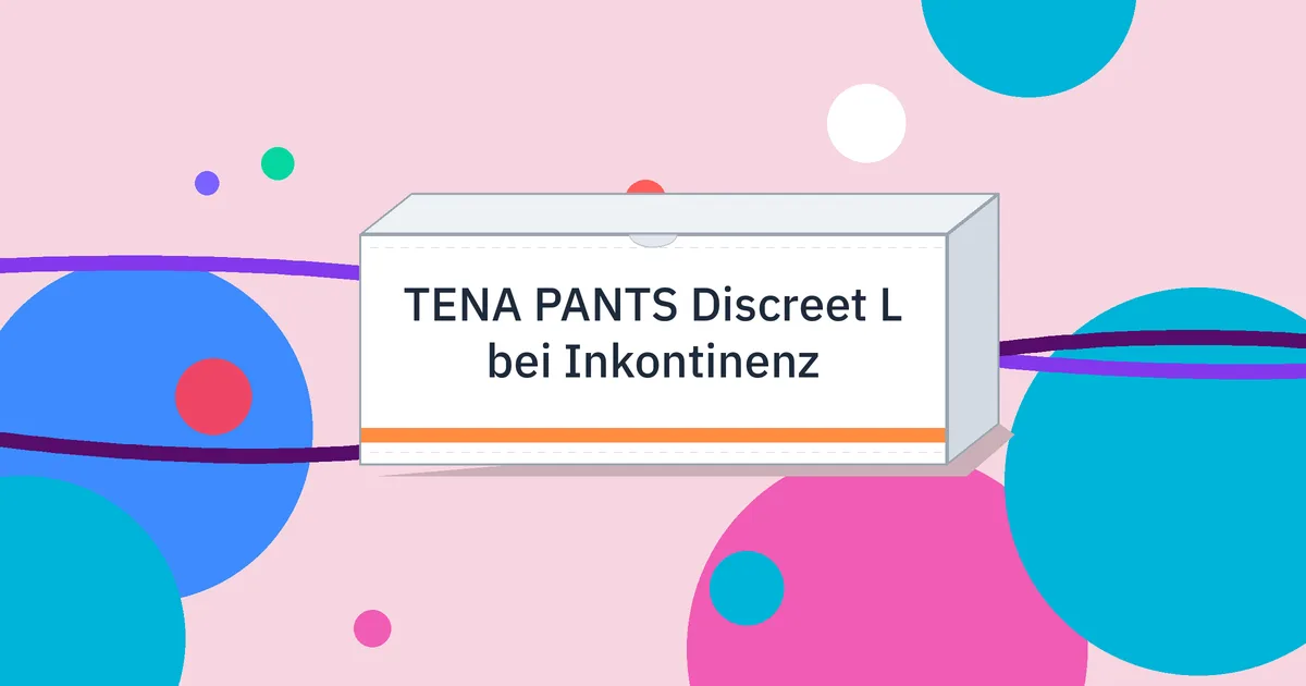 Symbolbild: Packung mit der Aufschrift TENA PANTS Discreet L bei Inkontinenz (PZN 10180782) – Verfügbarkeit und Bezug in Apotheken in Frankfurt am Main