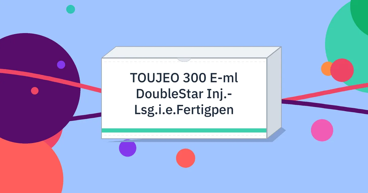 Symbolbild: Packung mit der Aufschrift TOUJEO 300 E-ml DoubleStar Inj.-Lsg.i.e.Fertigpen (PZN 16925556) – Verfügbarkeit und Bezug in Apotheken in Frankfurt am Main