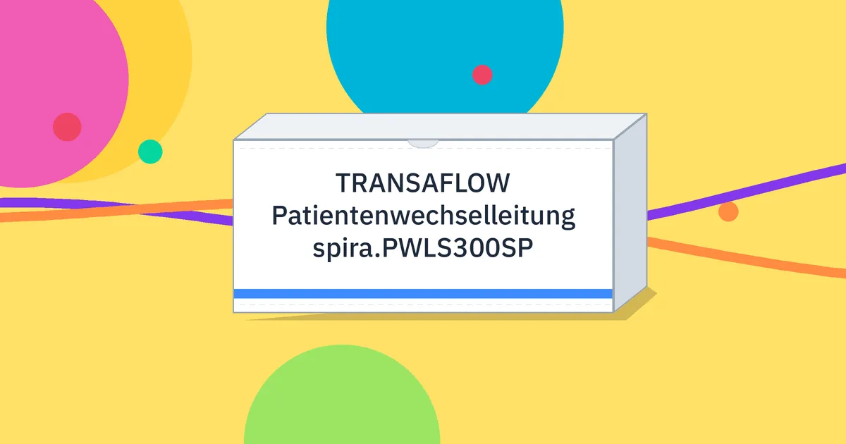 Symbolbild: Packung mit der Aufschrift TRANSAFLOW Patientenwechselleitung spira.PWLS300SP (PZN 18650856) – Verfügbarkeit und Bezug in Apotheken in Frankfurt am Main
