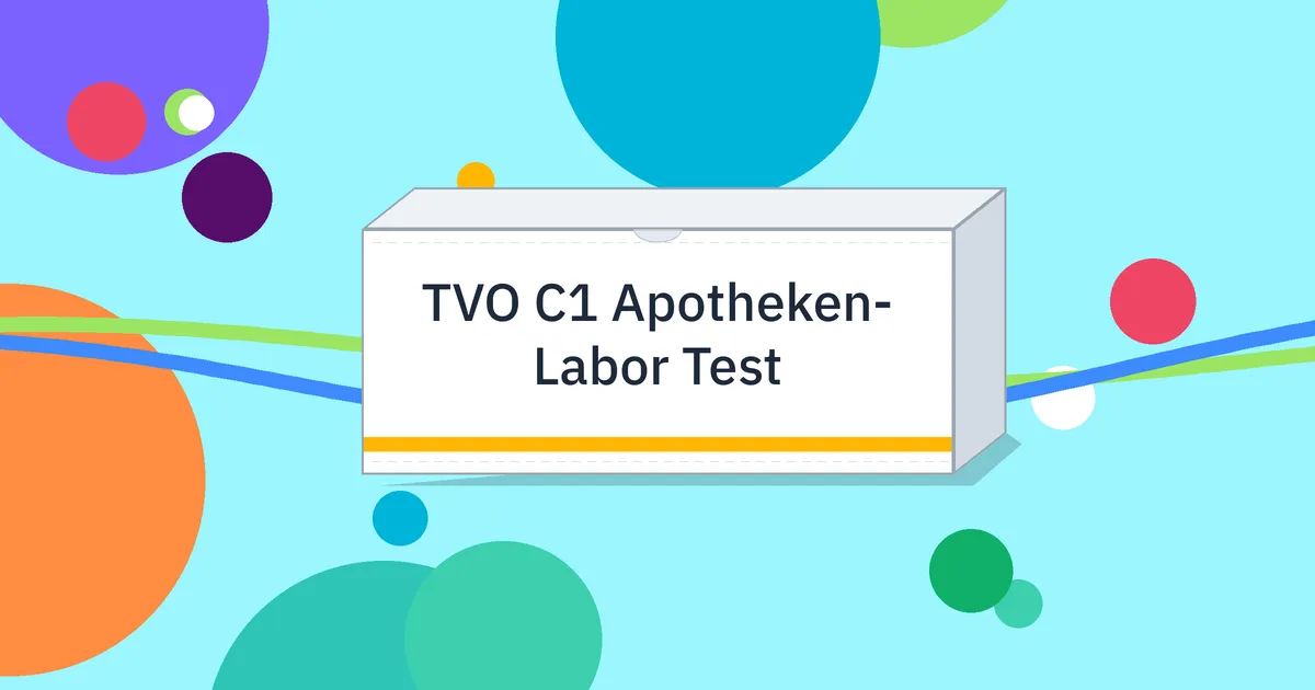Symbolbild: Packung mit der Aufschrift TVO C1 Apotheken-Labor Test (PZN 00447712) – Verfügbarkeit und Bezug in Apotheken in Frankfurt am Main