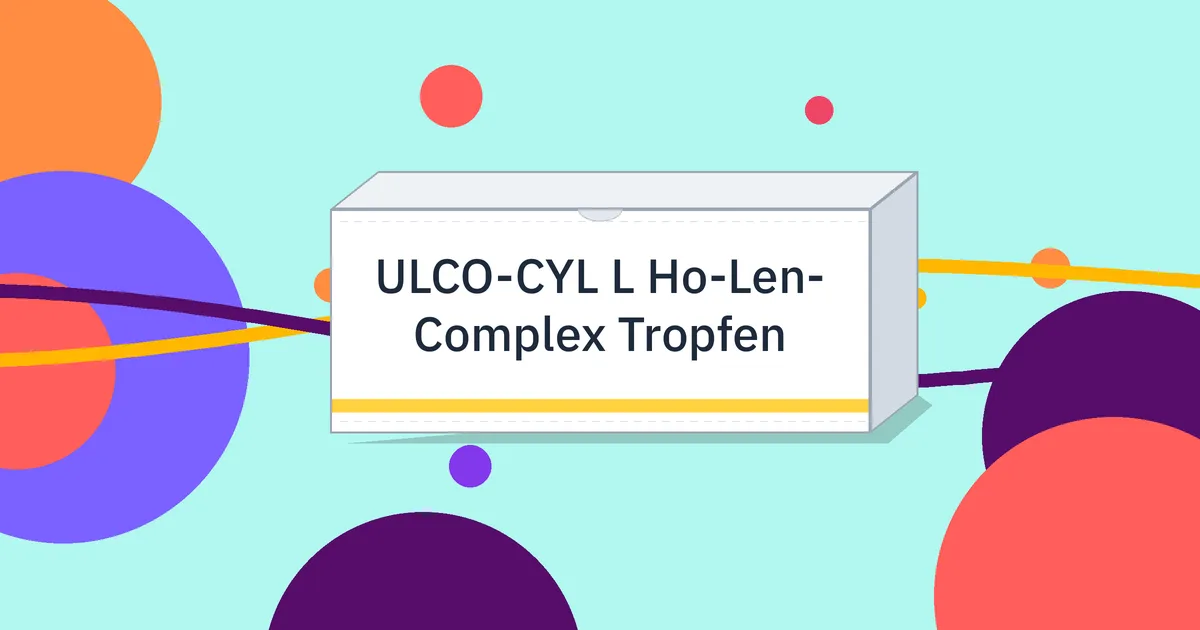 Symbolbild: Packung mit der Aufschrift ULCO-CYL L Ho-Len-Complex Tropfen (PZN 03396004) – Verfügbarkeit und Bezug in Apotheken in Frankfurt am Main