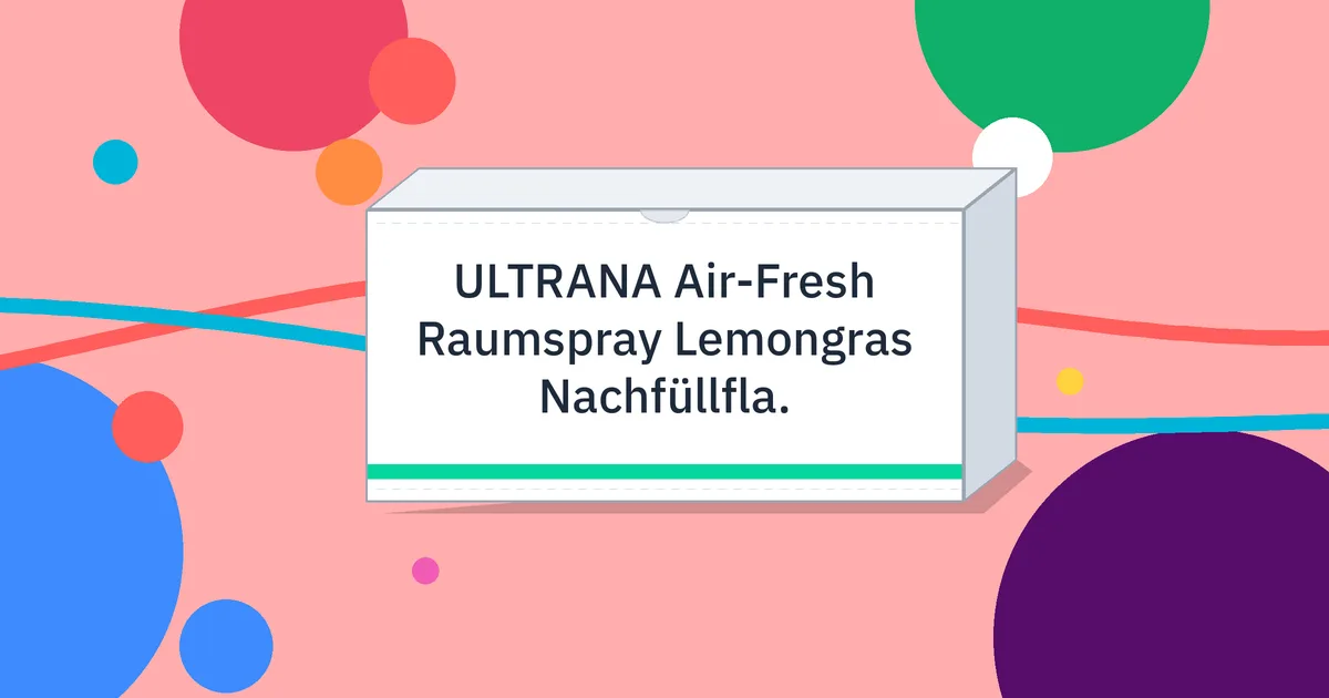 Symbolbild: Packung mit der Aufschrift ULTRANA Air-Fresh Raumspray Lemongras Nachfüllfla. (PZN 13814690) – Verfügbarkeit und Bezug in Apotheken in Frankfurt am Main