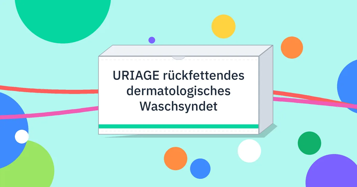 Symbolbild: Packung mit der Aufschrift URIAGE rückfettendes dermatologisches Waschsyndet (PZN 17440743) – Verfügbarkeit und Bezug in Apotheken in Frankfurt am Main